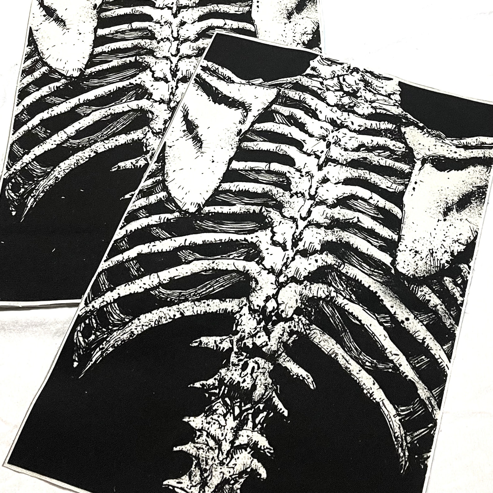 Ribcage Back Patch, Ribcage, Skeleton Patch, Bones Patch, Cloth Patch ...