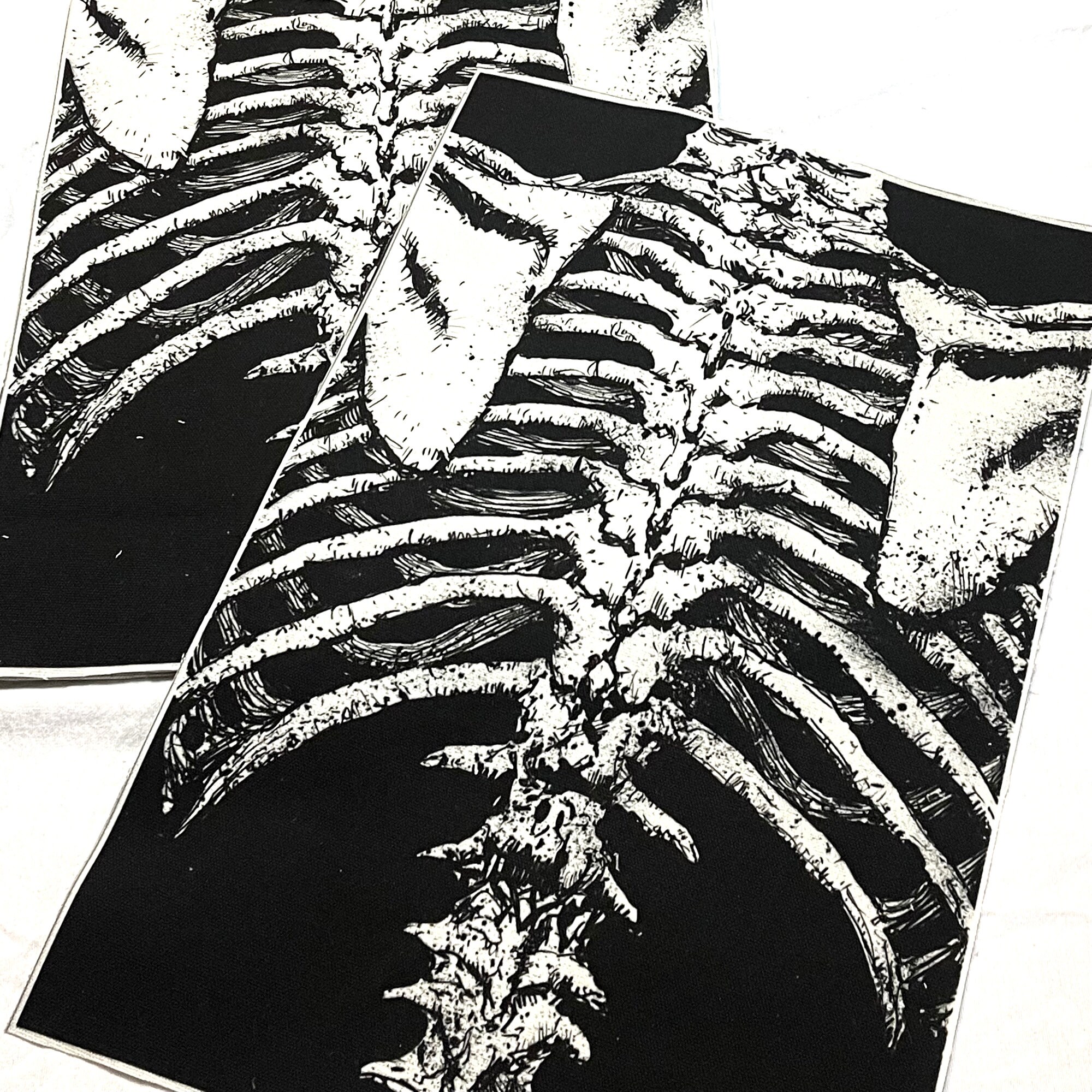 Ribcage Back Patch Ribcage Skeleton Patch Bones Patch | Etsy UK