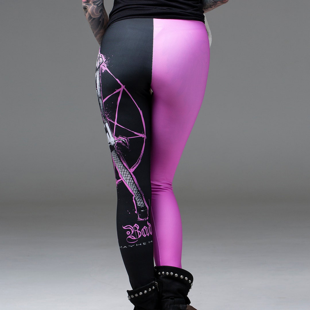 Bad Bunny, Split Leg, Leggings, Pink Leggings, Split Leggings, Legs ...