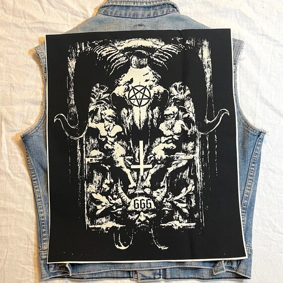 666 Back Patch XL Canvas Patch Back Patch Punk Patch DIY | Etsy