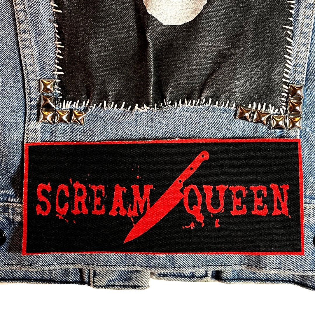 Scream Queen, Banner Patch, Canvas Back Patch, Cloth Patch, Patch, Diy ...
