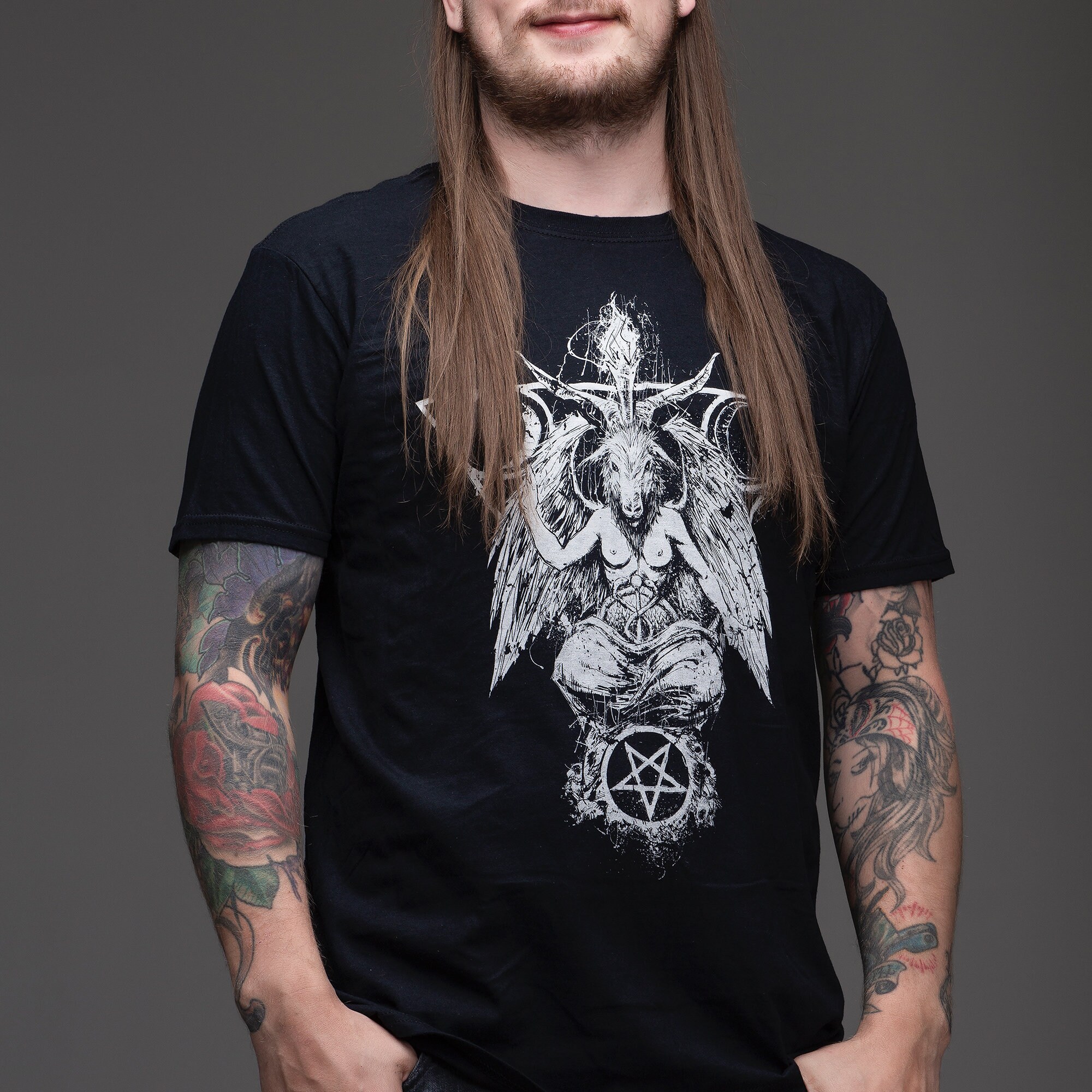 Mens Baphomet Shirt Baphomet Tee Goat of Mendes Shirt Satan - Etsy