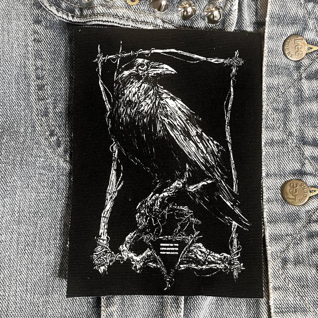 Raven Patch, Crow Patch, Cloth Patch, Canvas Patch, Cotton Patch ...