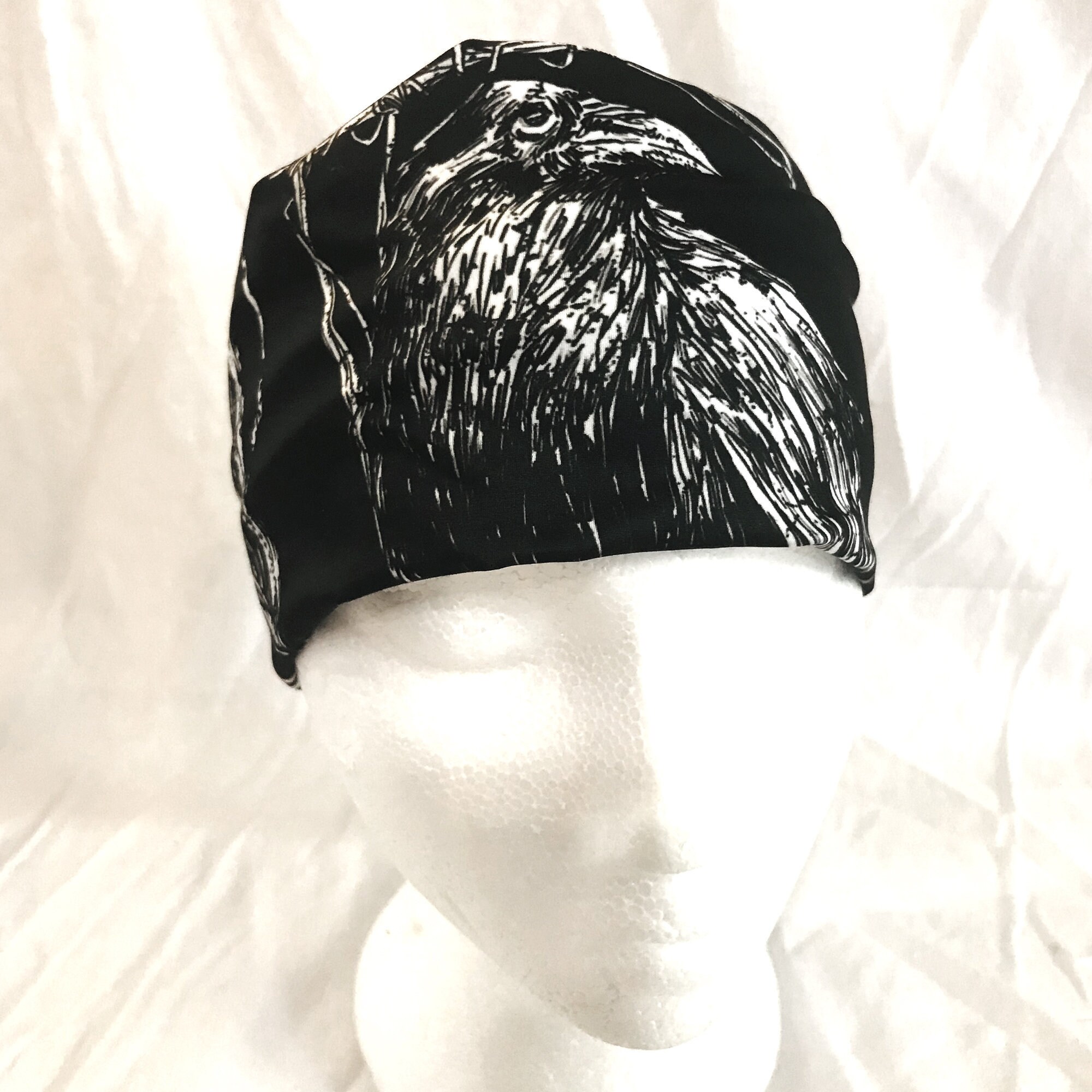 Raven Headband, Raven, Crow, Raven Bandana, Occult, Witchcraft, Crow ...