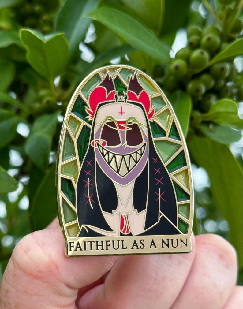 Alastor Nun - Hard Enamel Hazbin Hotel Pin - Etsy