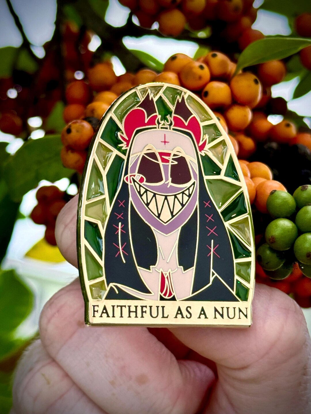 Alastor Nun - Hard Enamel Hazbin Hotel Pin - Etsy