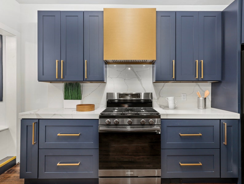 Gold Range Hood 30 Square Hood 3 Speed Fan With Leds - Etsy