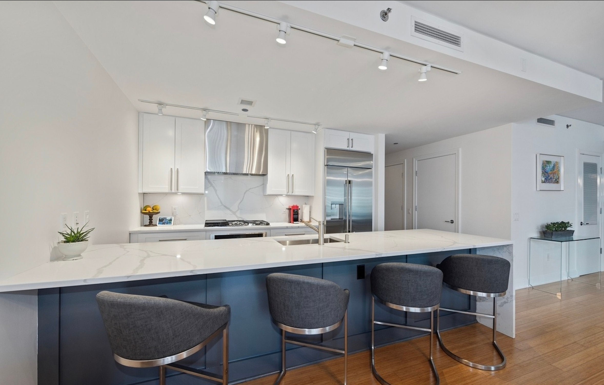 30" Stainless Steel Square Hood Vent Custom Color 3 Speed Fan With Leds ...