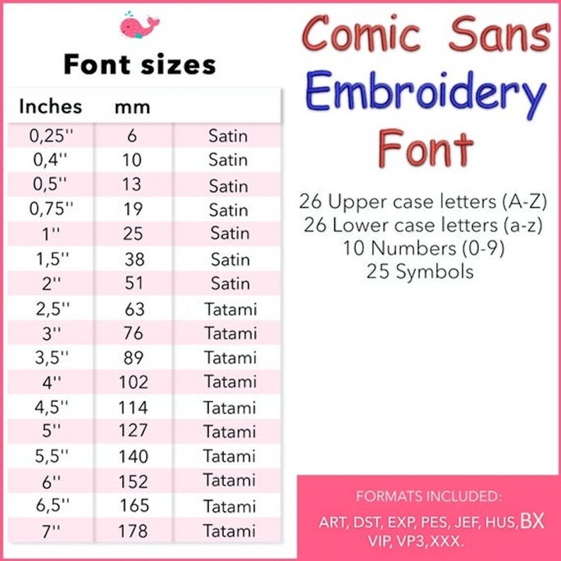 Comic Sans Font. Monogram Fancy Machine Embroidery Alphabet | Etsy