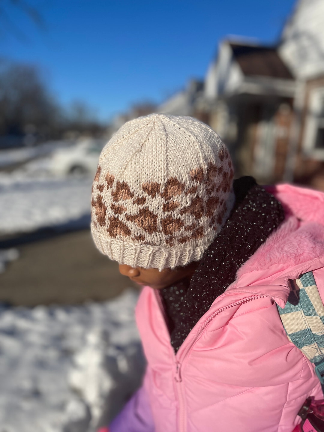 Leopard Print Beanie Knitting Pattern (digital Download) - Etsy
