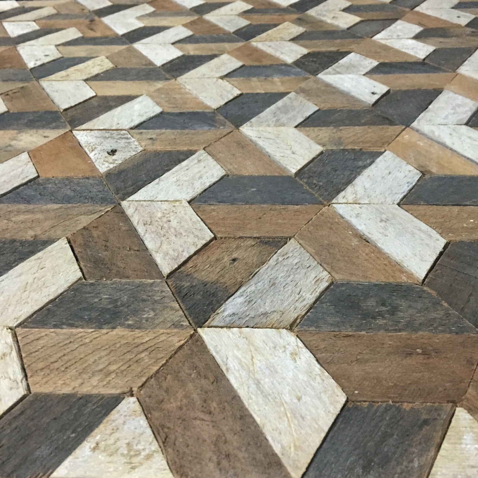 Reclaimed Wood Wall Art Wood Wall Art Tessellation Wood | Etsy