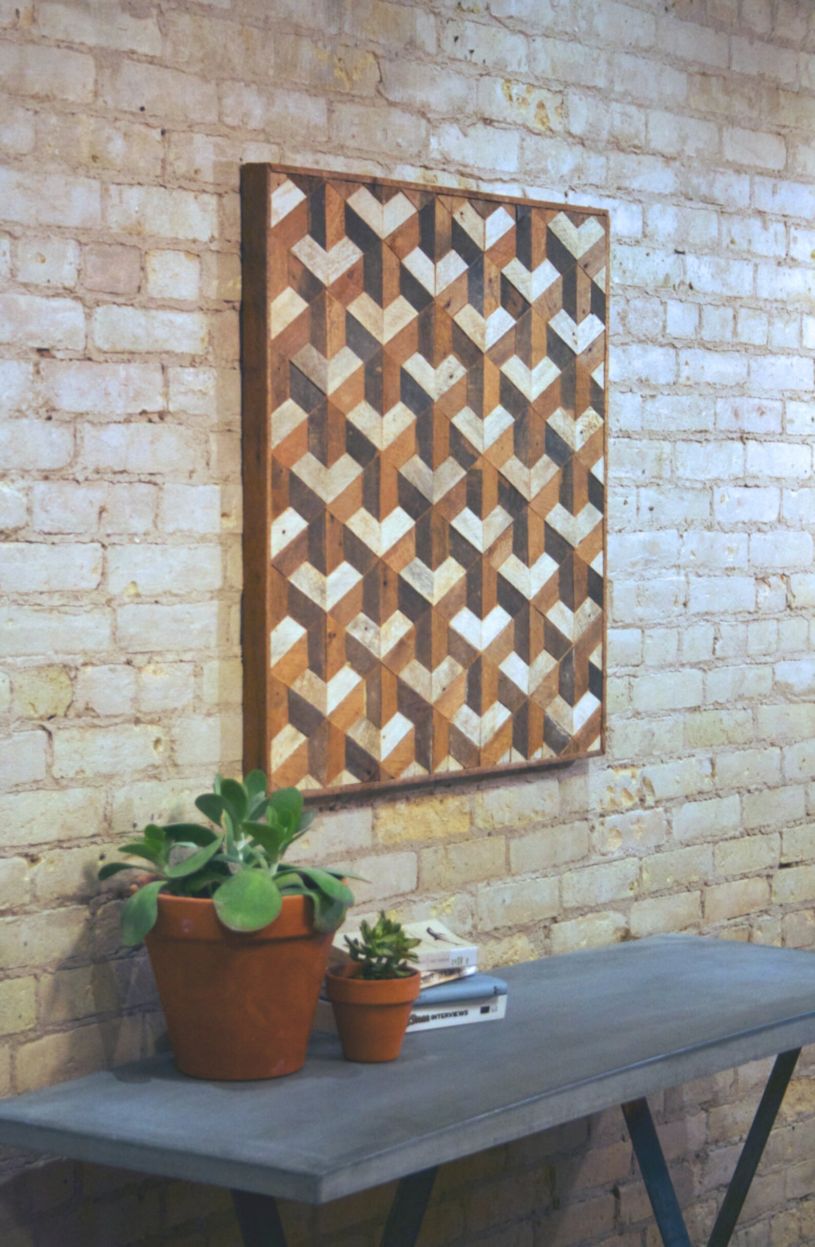 Reclaimed Wood Wall Art Wood Wall Art Tessellation Wood | Etsy