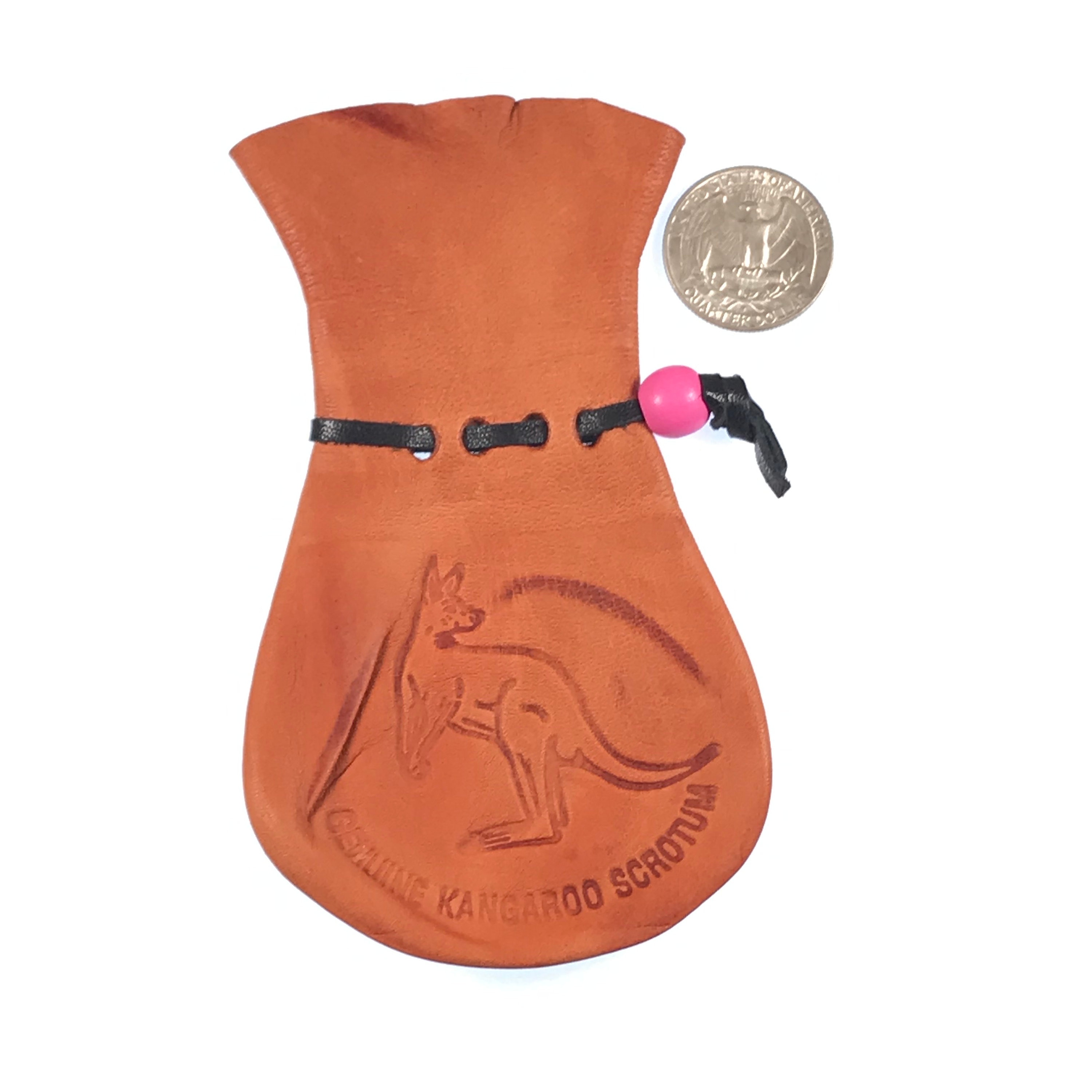 Kangaroo Scrotum Medium Size With Stamp / Oddities / Coin Pouch / Dice ...