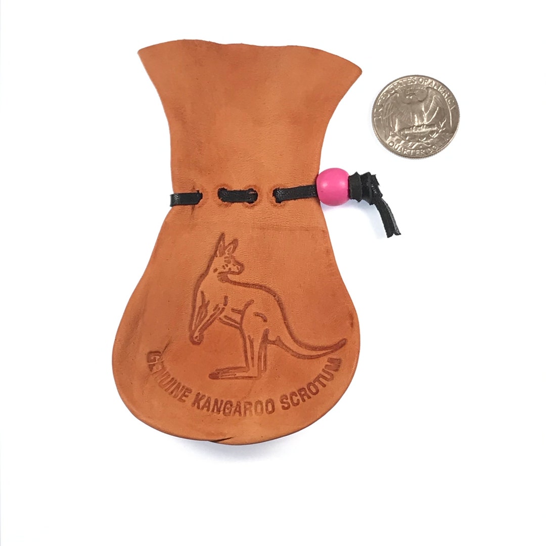 Kangaroo Scrotum Medium Size With Stamp / Oddities / Coin Pouch / Dice ...