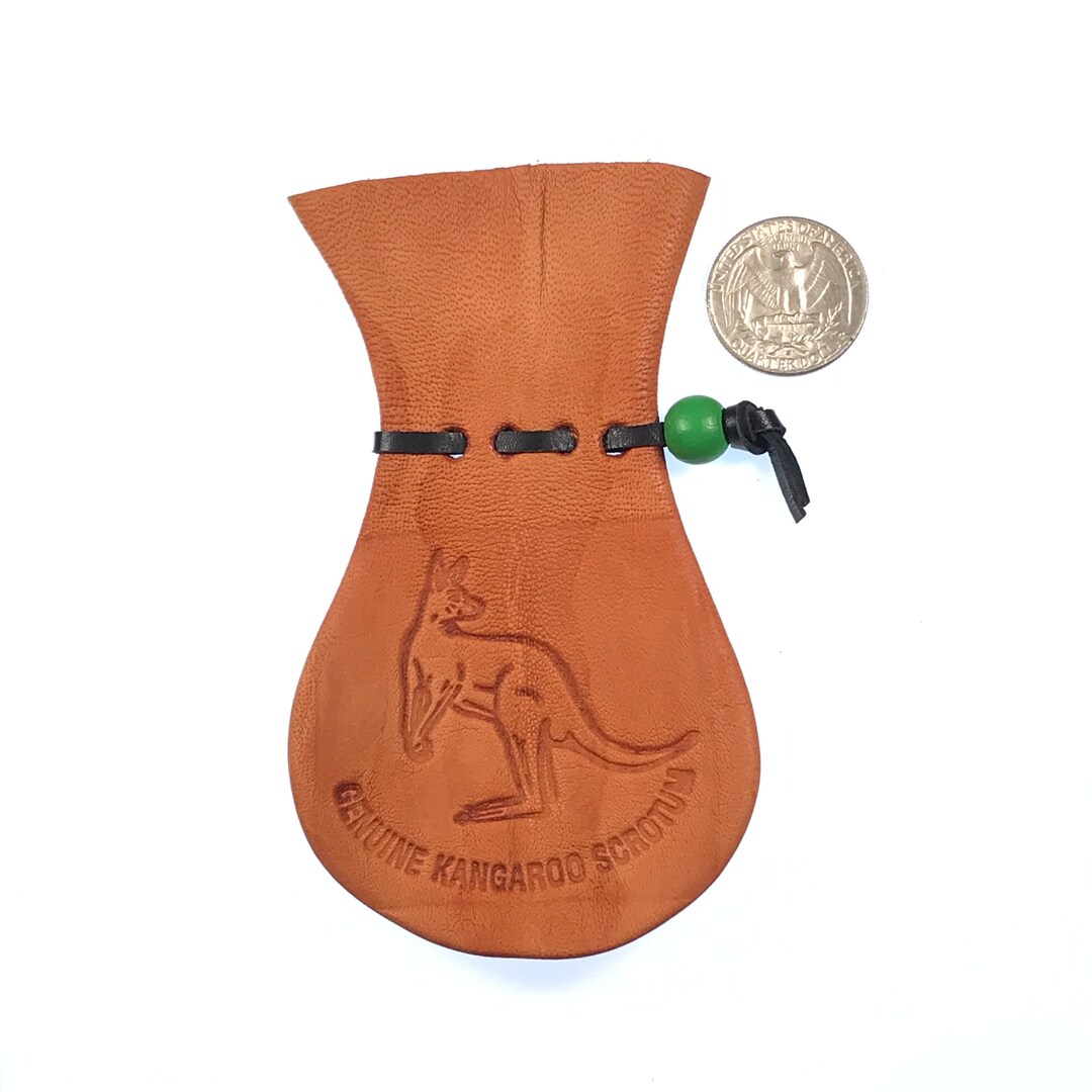 Kangaroo Scrotum Medium Size With Stamp / Oddities / Coin Pouch / Dice ...