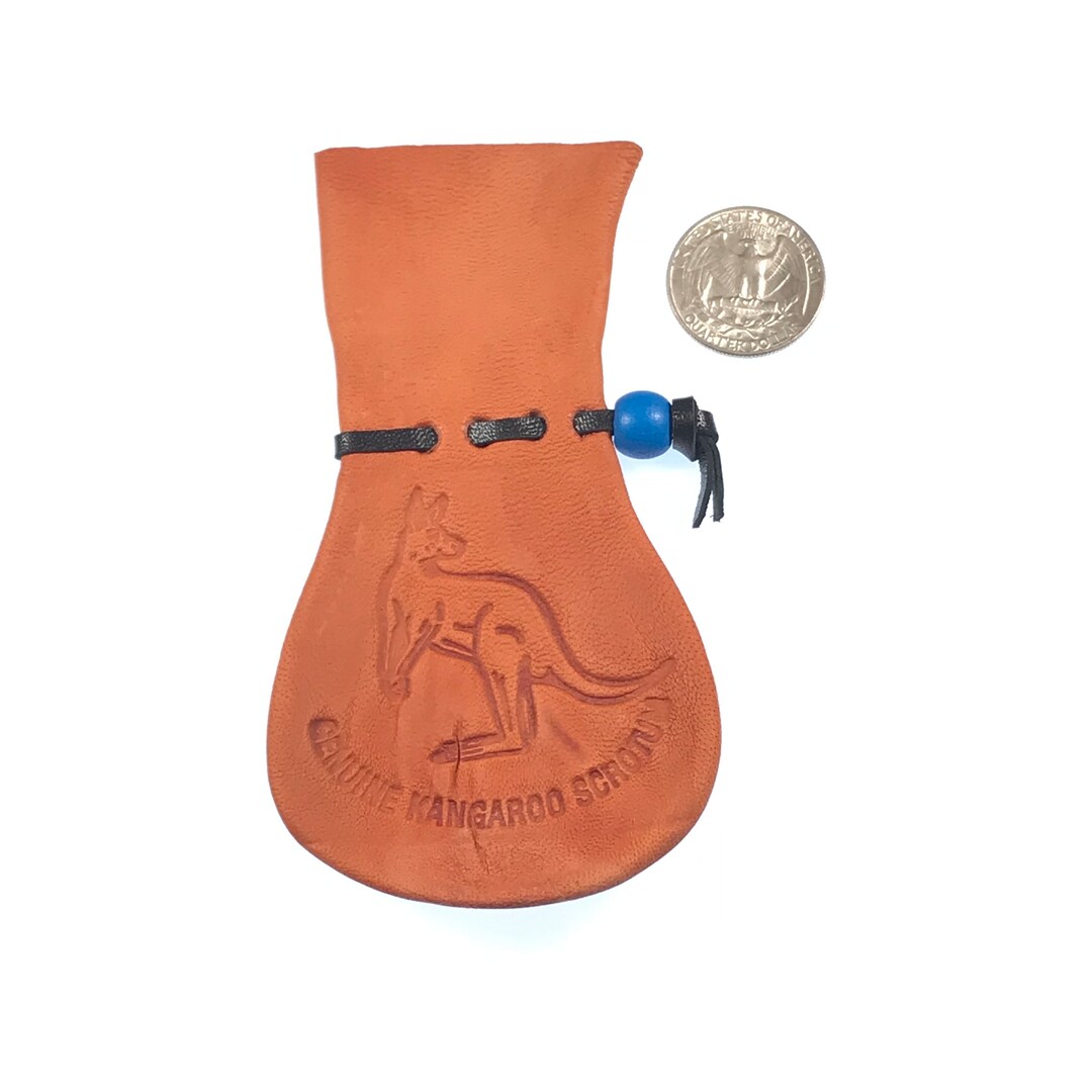Kangaroo Scrotum Medium Size With Stamp / Oddities / Coin Pouch / Dice ...