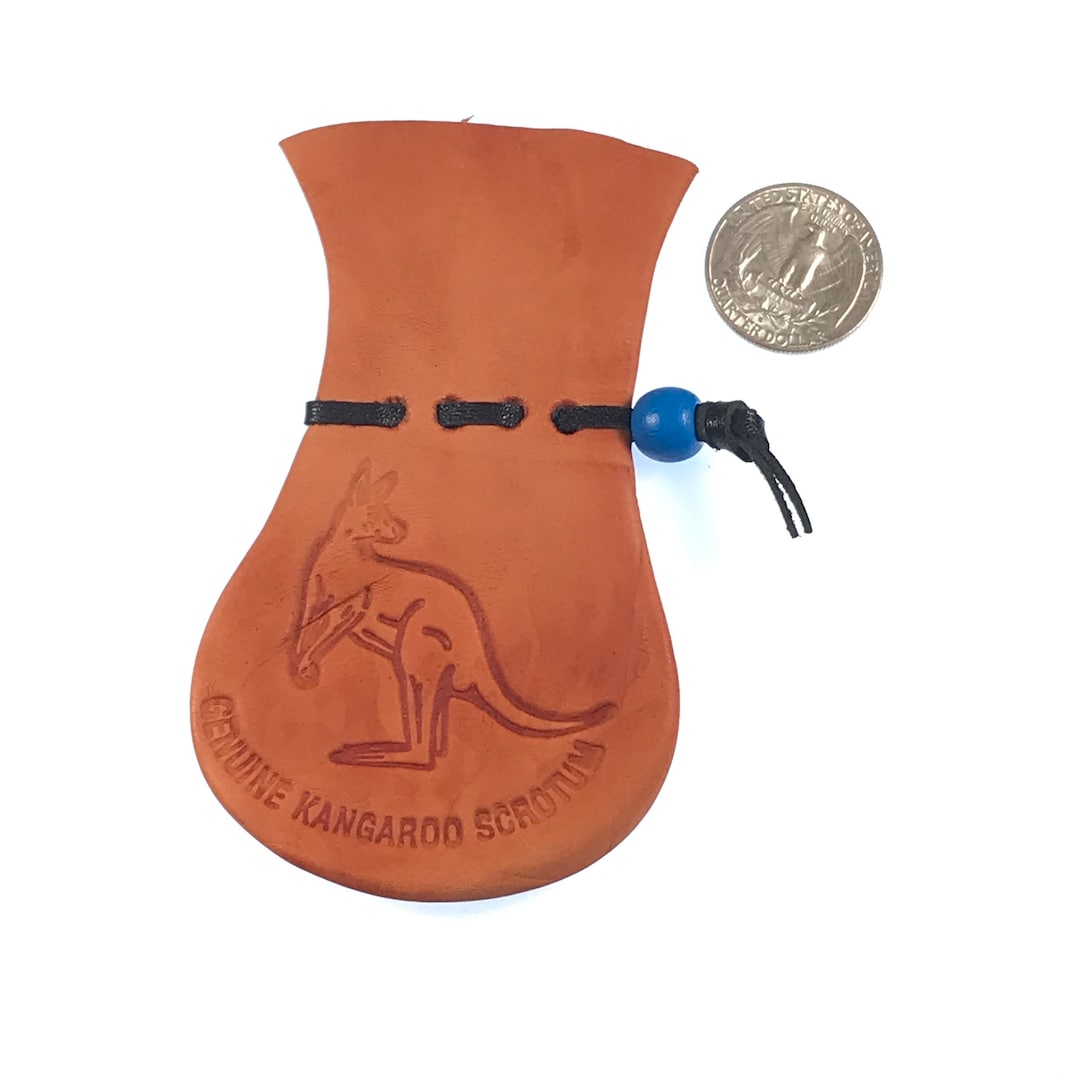 Kangaroo Scrotum Bag / Coin Purse / Oddities / Dice Bag / White ...