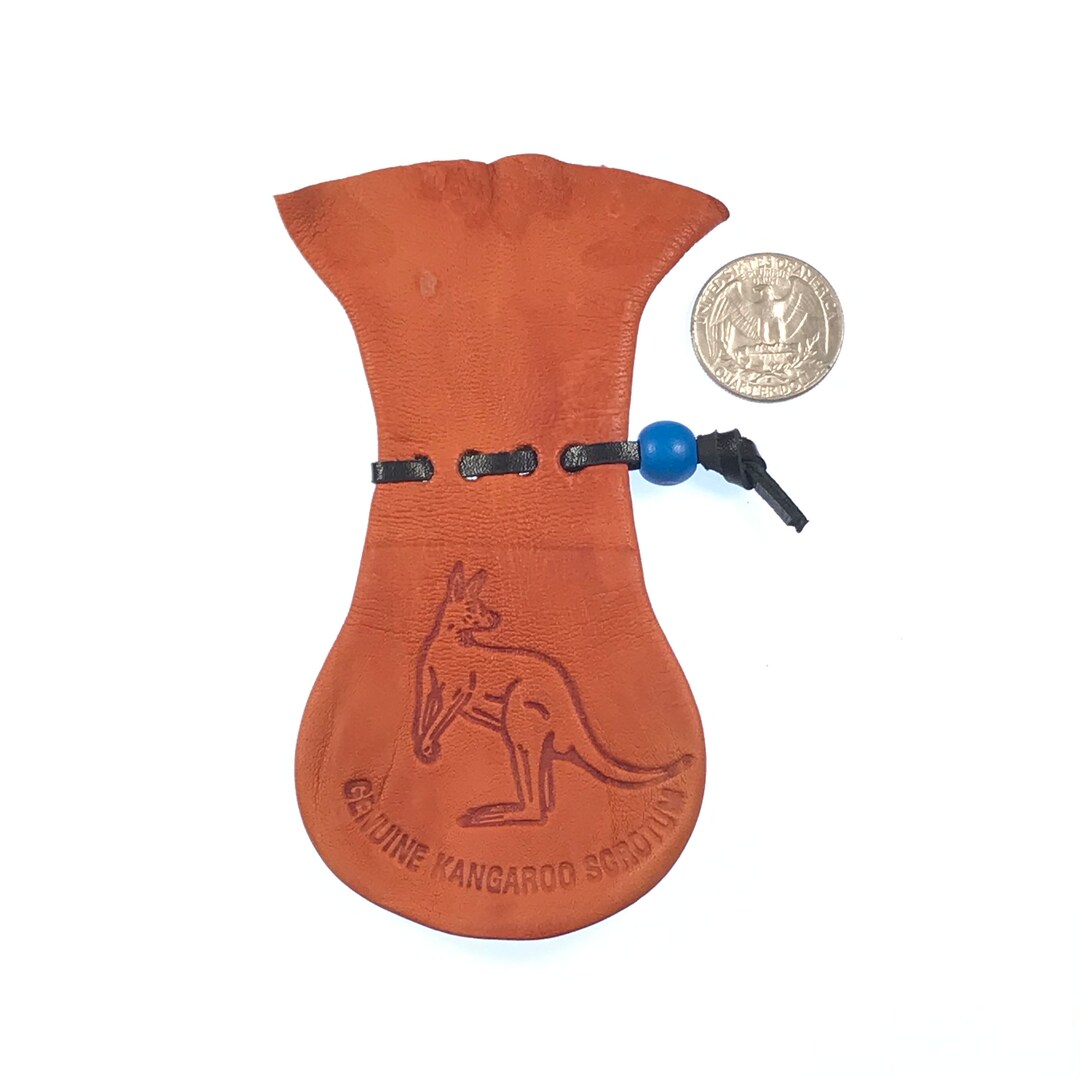 Kangaroo Scrotum Medium Size With Stamp / Oddities / Coin Pouch / Dice ...