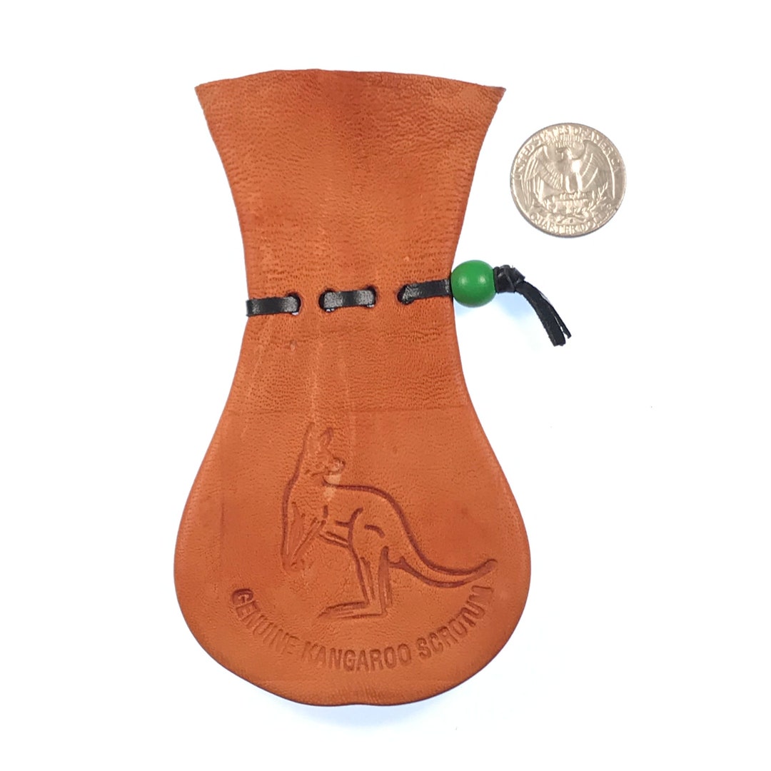 Kangaroo Scrotum Medium Size With Stamp / Oddities / Coin Pouch / Dice ...