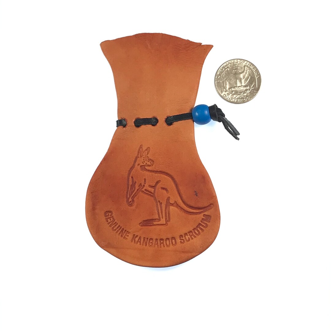 Kangaroo Scrotum Medium Size With Stamp / Oddities / Coin Pouch / Dice ...