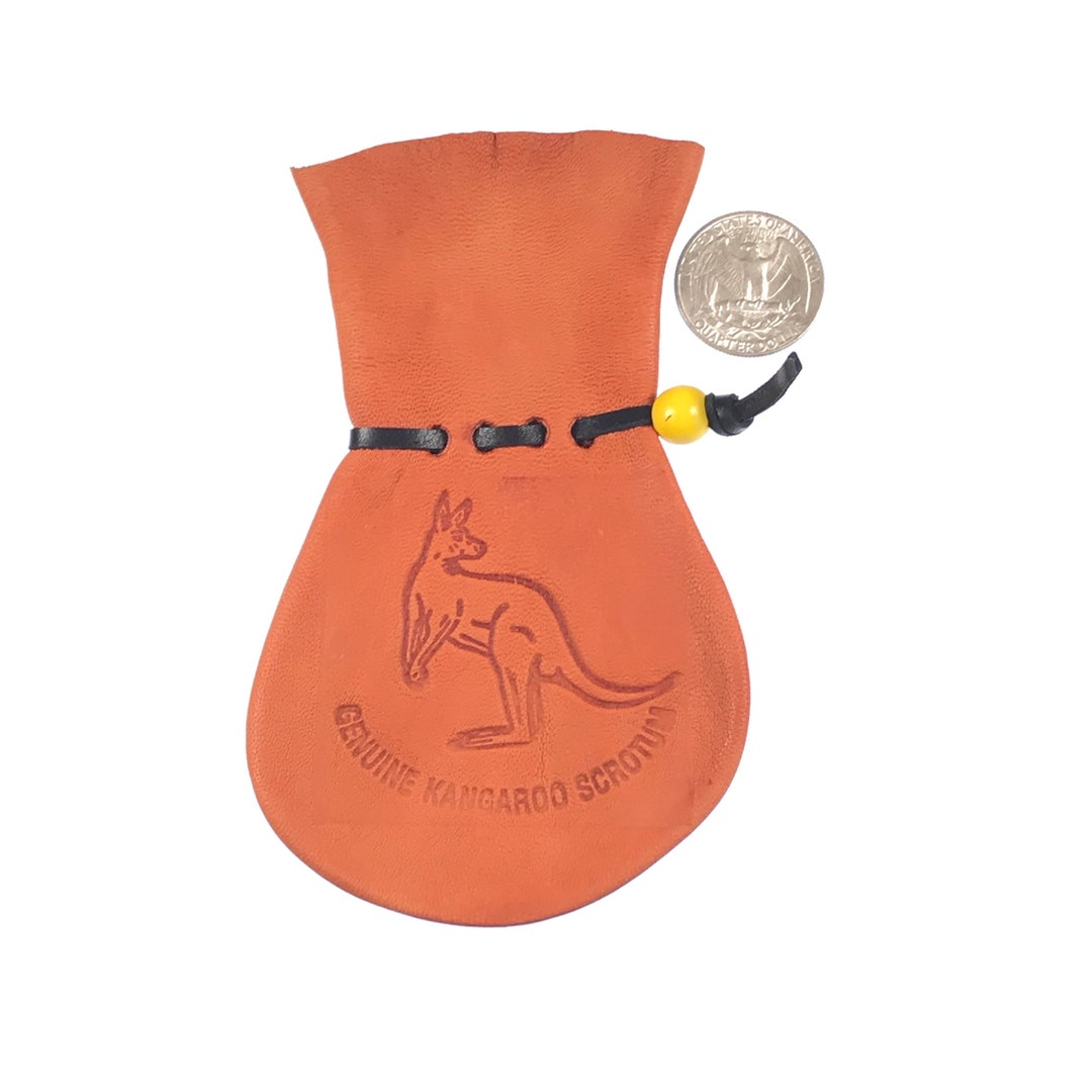 Kangaroo Scrotum Medium Size With Stamp / Oddities / Coin Pouch / Dice ...