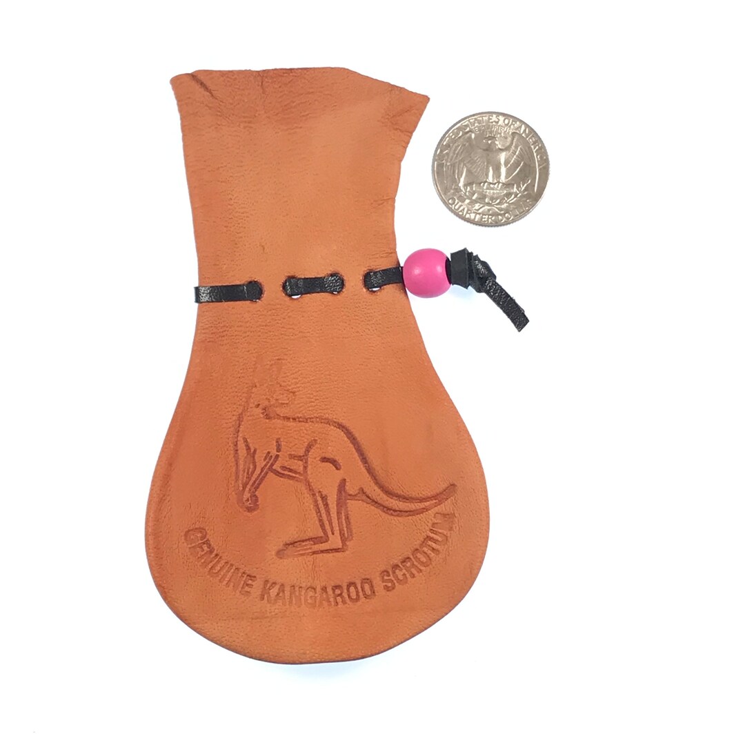 Kangaroo Scrotum Medium Size With Stamp / Oddities / Coin Pouch / Dice ...