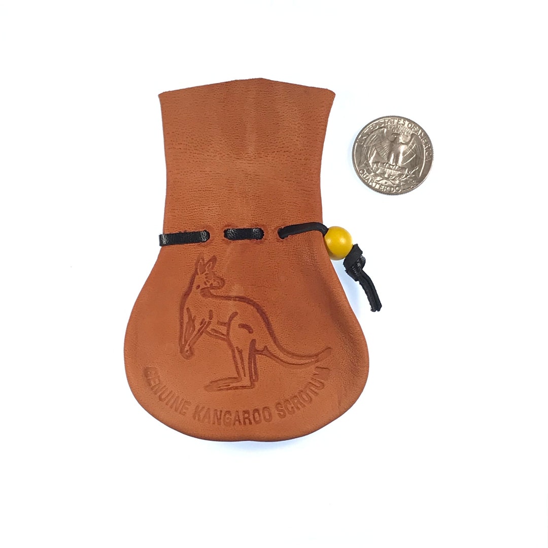 Kangaroo Scrotum Medium Size With Stamp / Oddities / Coin Pouch / Dice ...