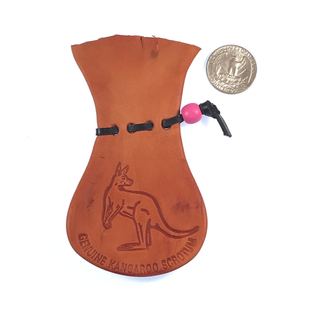 Kangaroo Scrotum Medium Size With Stamp / Oddities / Coin Pouch / Dice ...