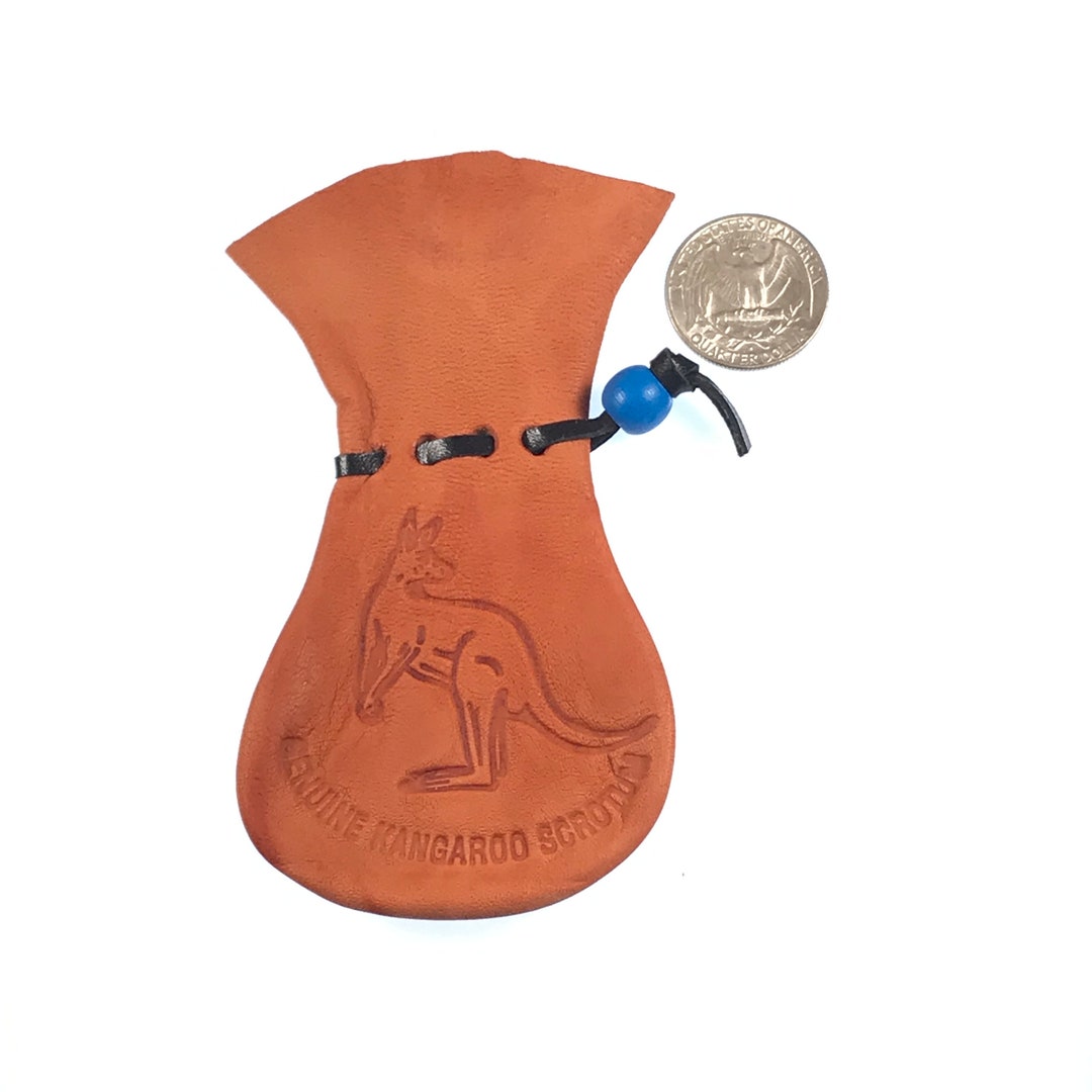 Kangaroo Scrotum Bag / Coin Purse / Oddities / Dice Bag / White ...