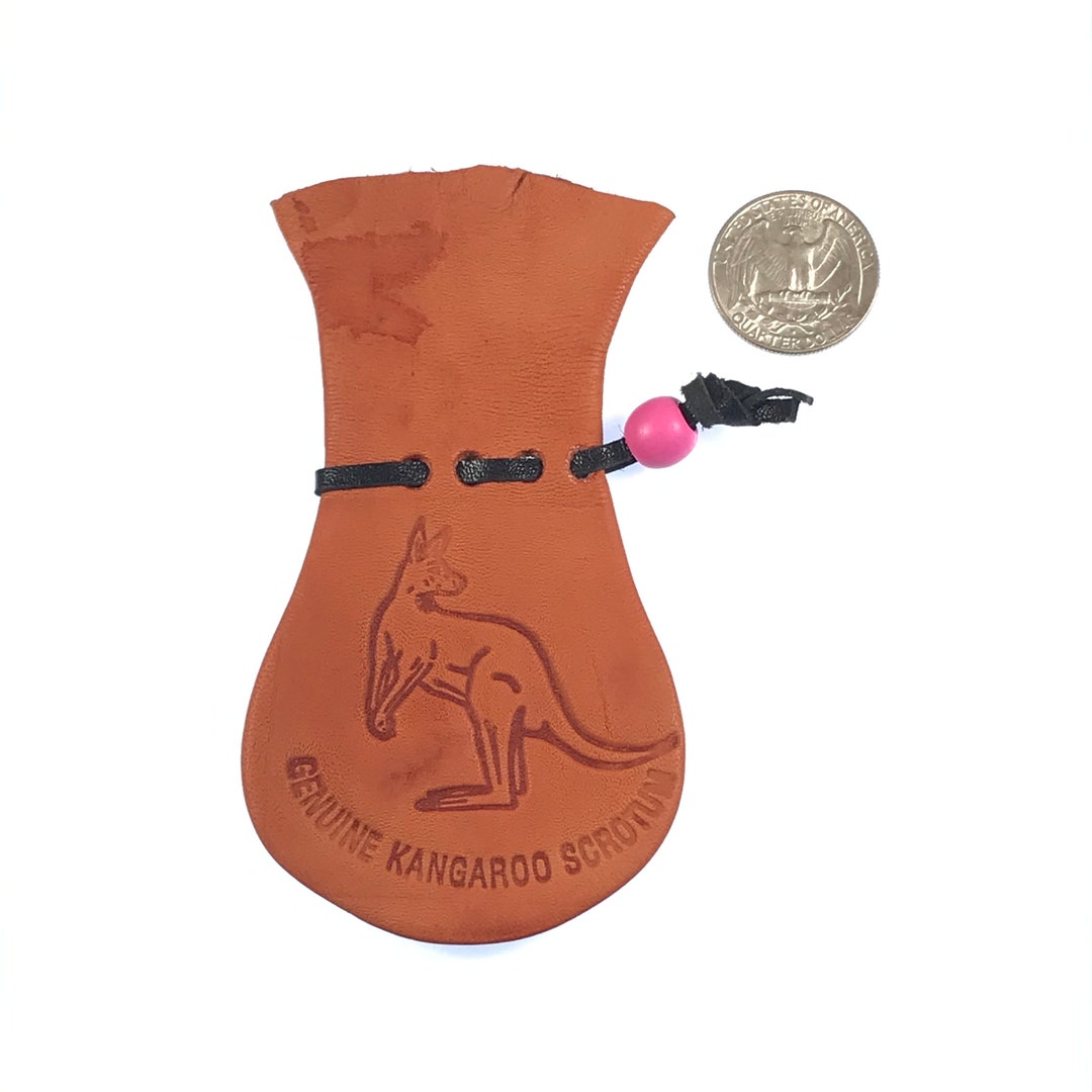 Kangaroo Scrotum Bag / Coin Purse / Oddities / Dice Bag / White ...