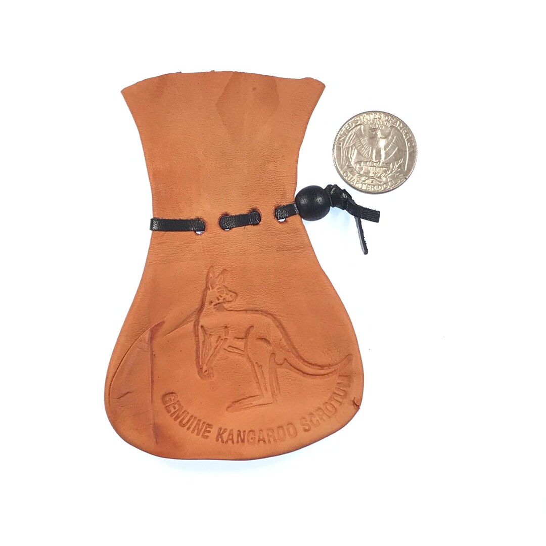 Kangaroo Scrotum Medium Size With Stamp / Oddities / Coin Pouch / Dice ...