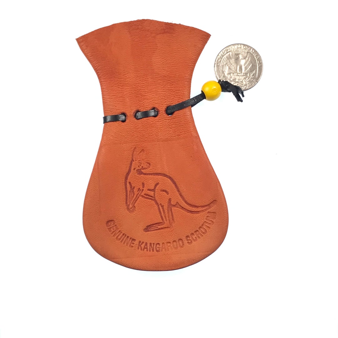 Kangaroo Scrotum Medium Size With Stamp / Oddities / Coin Pouch / Dice ...