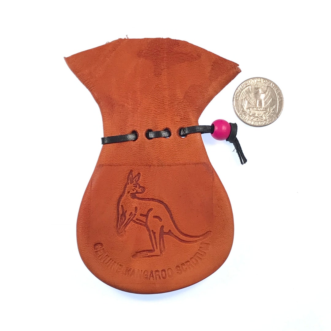 Kangaroo Scrotum Medium Size With Stamp / Oddities / Coin Pouch / Dice ...
