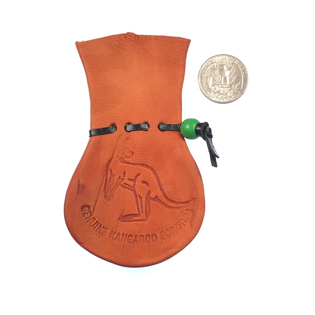 Kangaroo Scrotum Medium Size With Stamp / Oddities / Coin Pouch / Dice ...