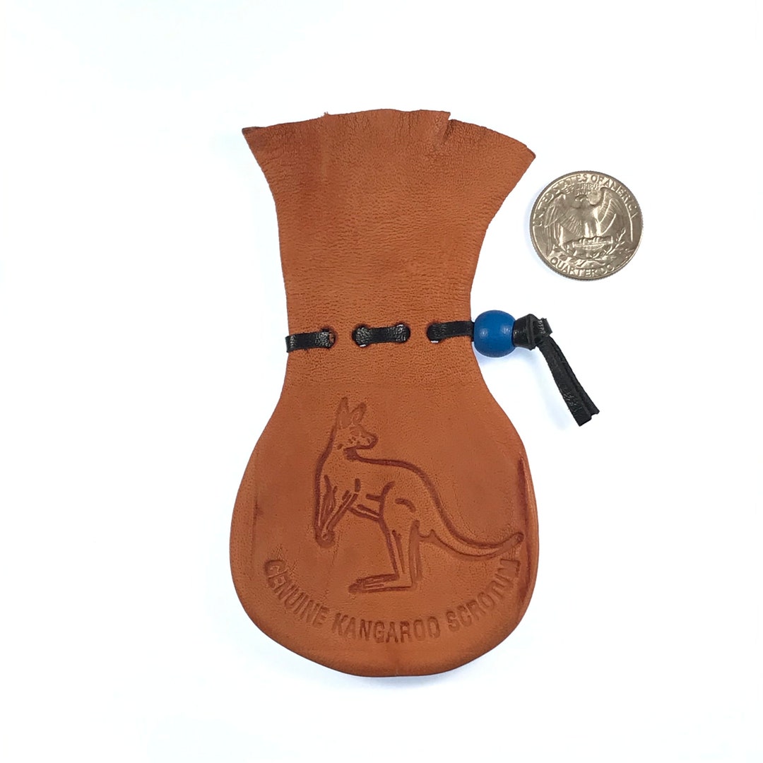 Kangaroo Scrotum Medium Size With Stamp / Oddities / Coin Pouch / Dice ...