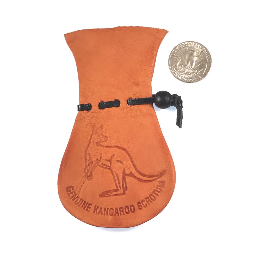 Kangaroo Scrotum Medium Size With Stamp / Oddities / Coin Pouch / Dice ...