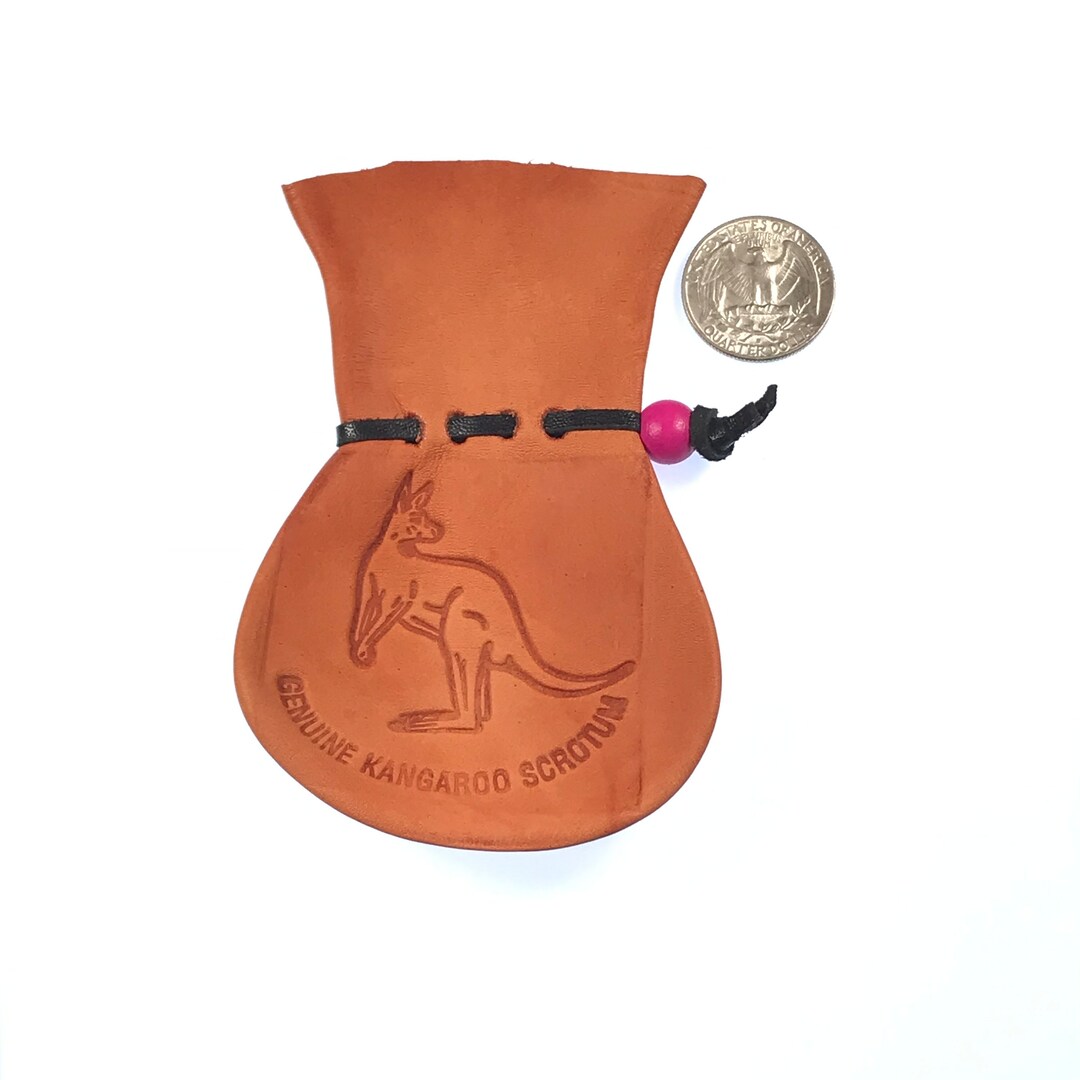 Kangaroo Scrotum Medium Size With Stamp / Oddities / Coin Pouch / Dice ...