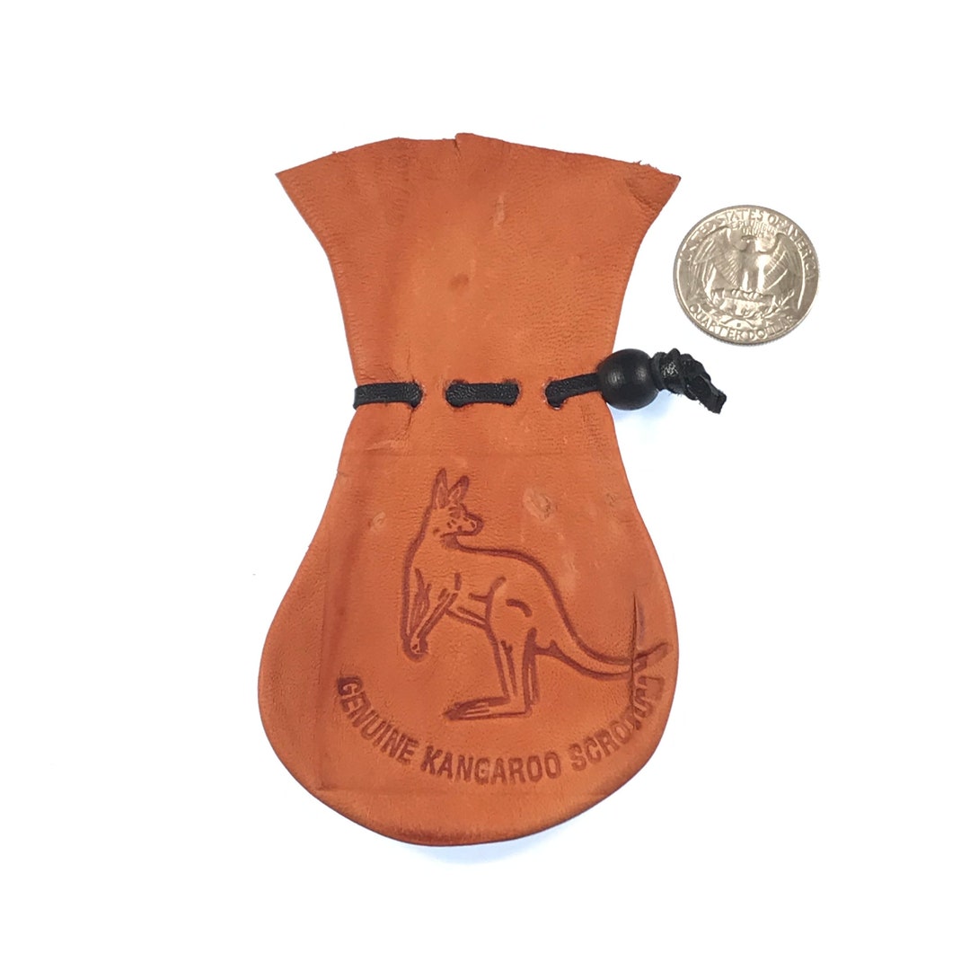 Kangaroo Scrotum Medium Size With Stamp / Oddities / Coin Pouch / Dice ...