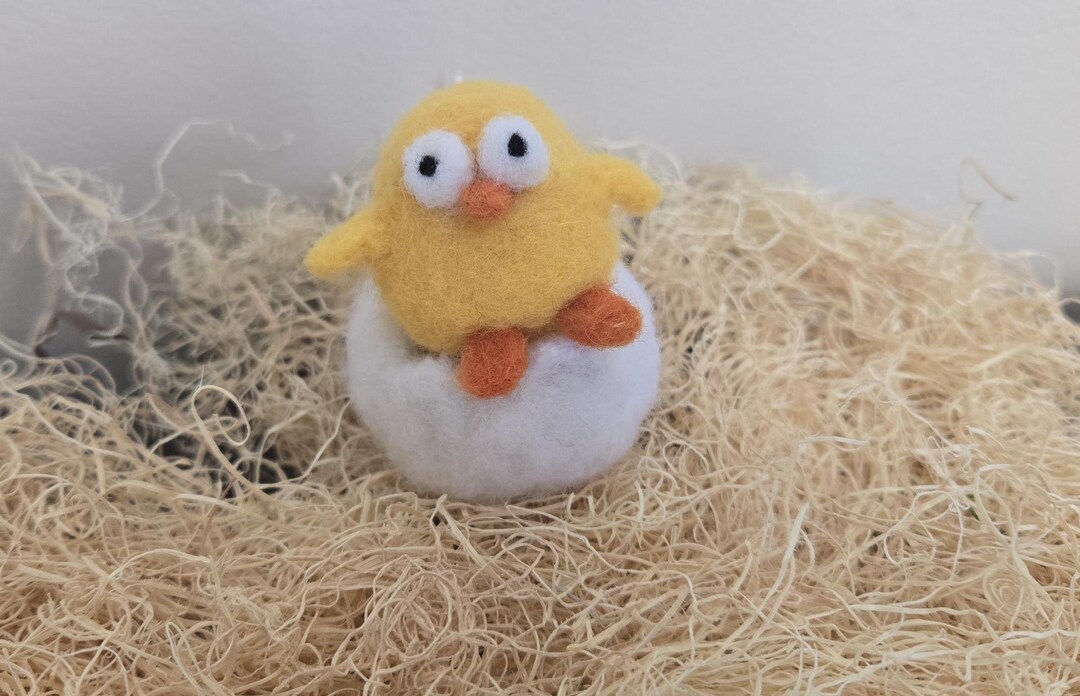 Chirpy Chuckles, Little Funny Cute Needle Felt Chick With Needle Felt ...