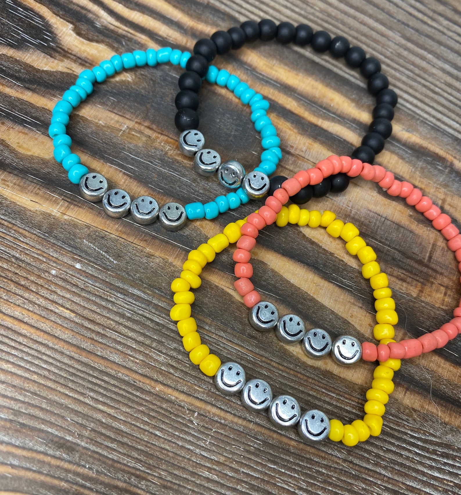 Classic Smile Bracelet Silver // Smiley Face Bracelet - Etsy UK