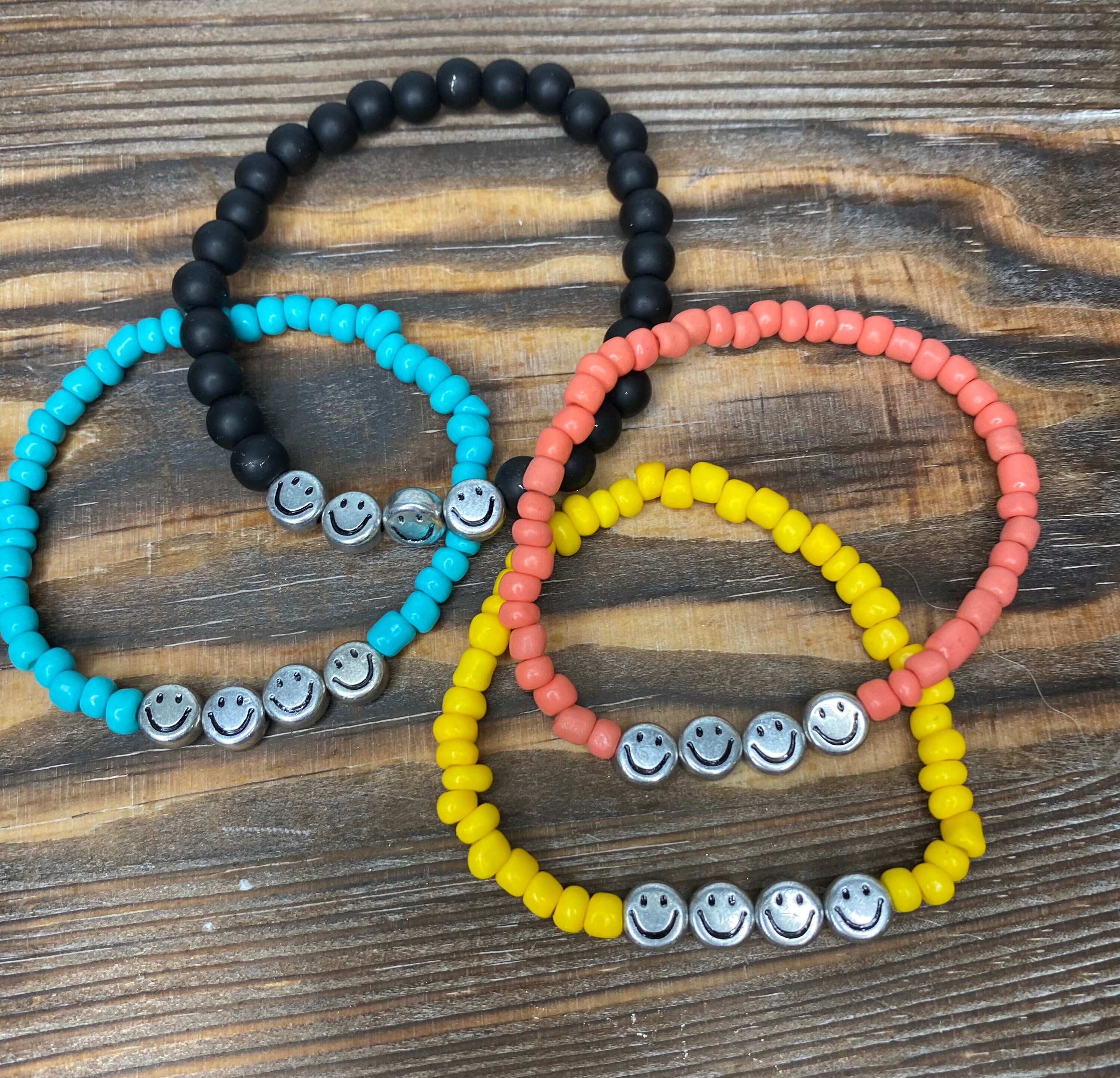 Classic Smile Bracelet Silver // Smiley Face Bracelet - Etsy UK