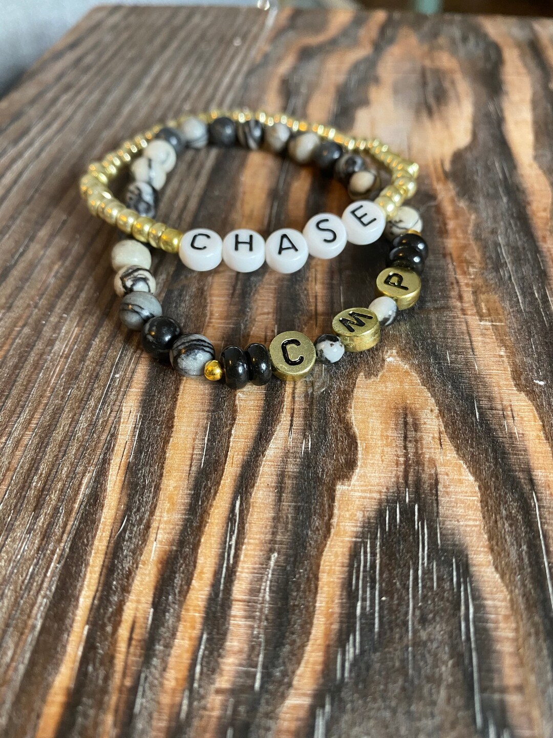 Custom Set of 2 Name Bracelets - Etsy