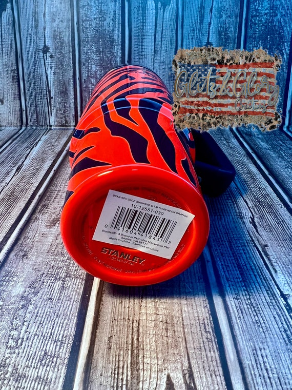 Neon Orange Zebra Print