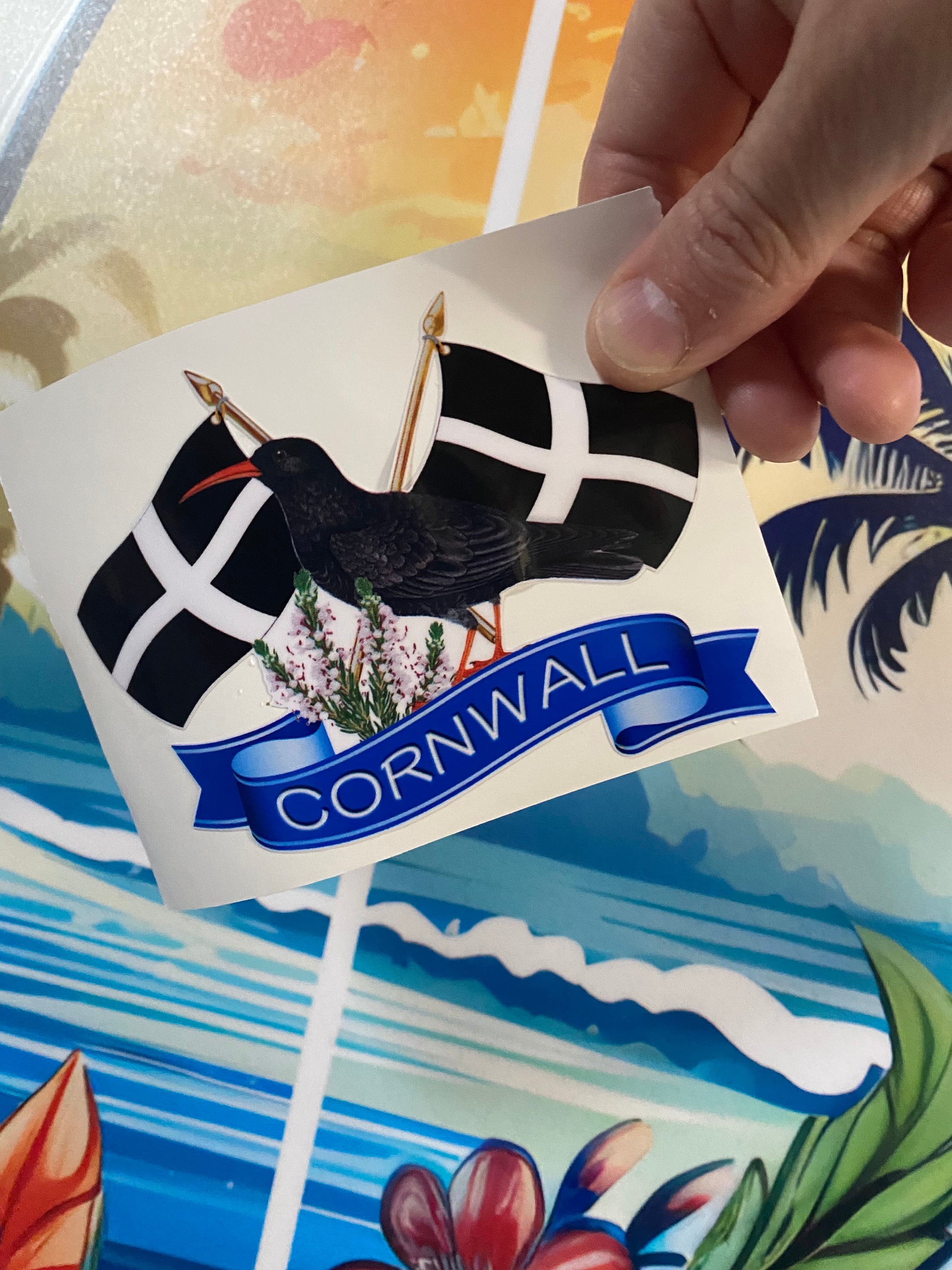 Cornwall, Cornish Chough, Crossed Flag Sticker, - Etsy