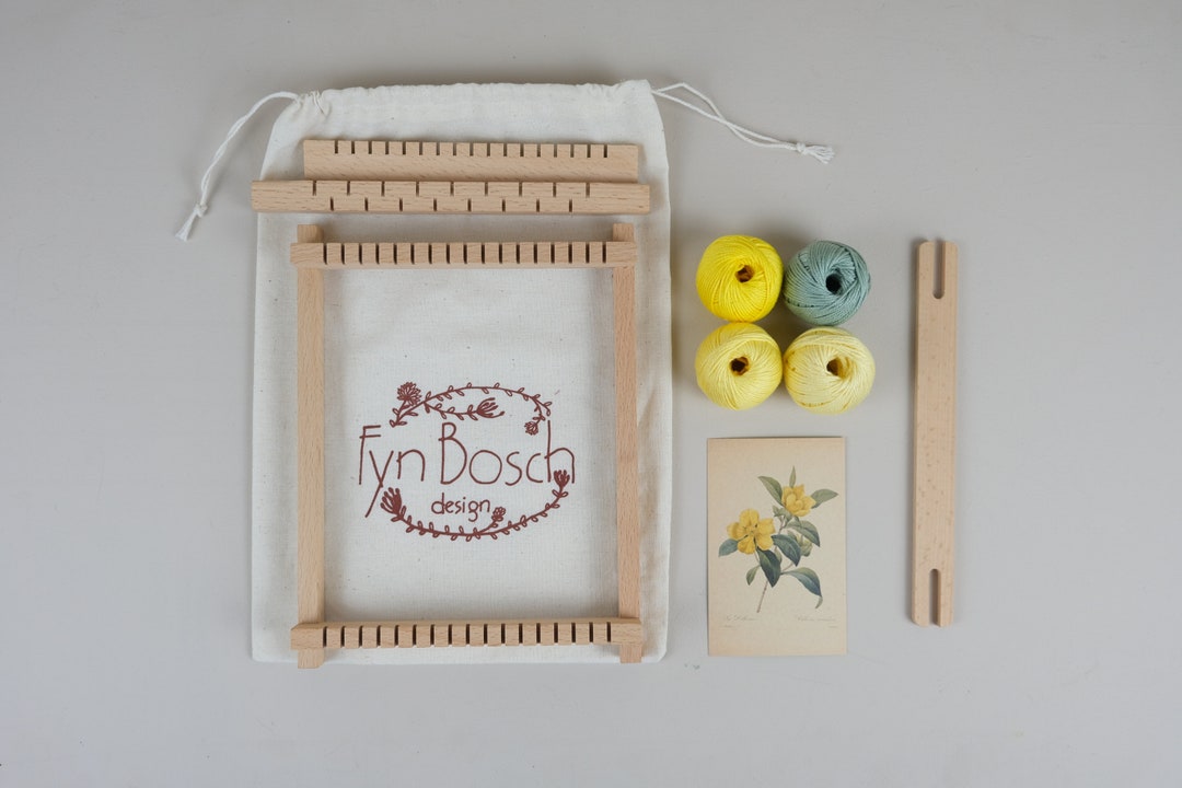 Botanical Weaving Kit | DIY Loom, Natural Fibers, Redouté Illustration ...