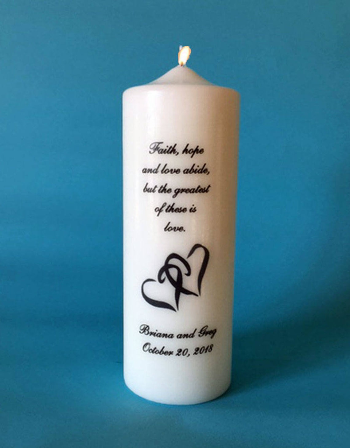 Personalized Unity Candle Set With Your Choice of Verse | Etsy