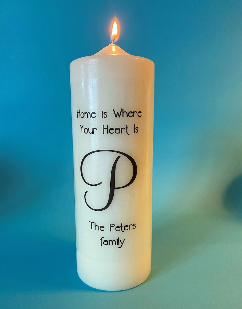 Monogrammed Candle Script Font Single Initial Personalized - Etsy