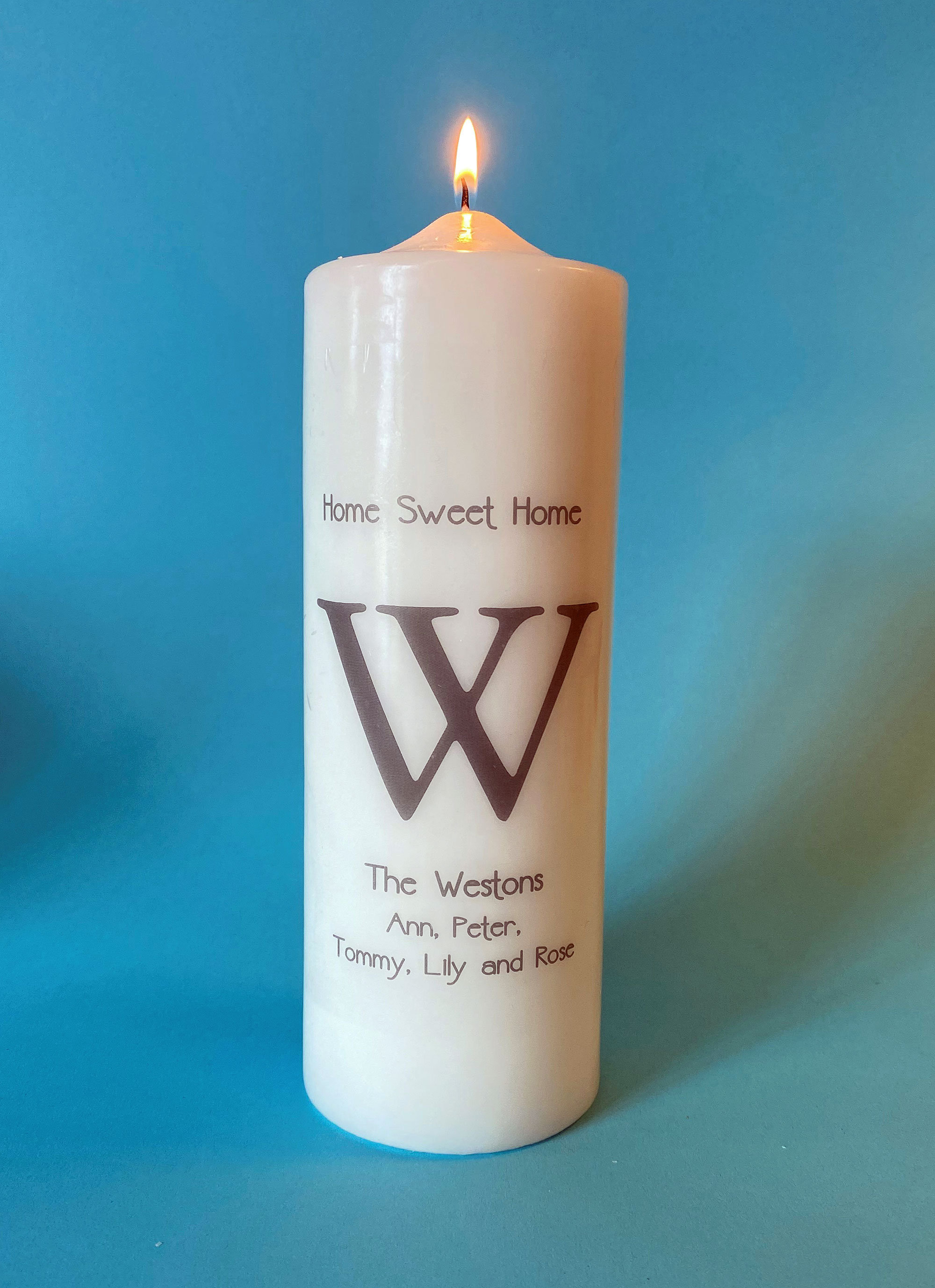 Monogrammed Candle Bold Font, Single Initial, Personalized, White or ...