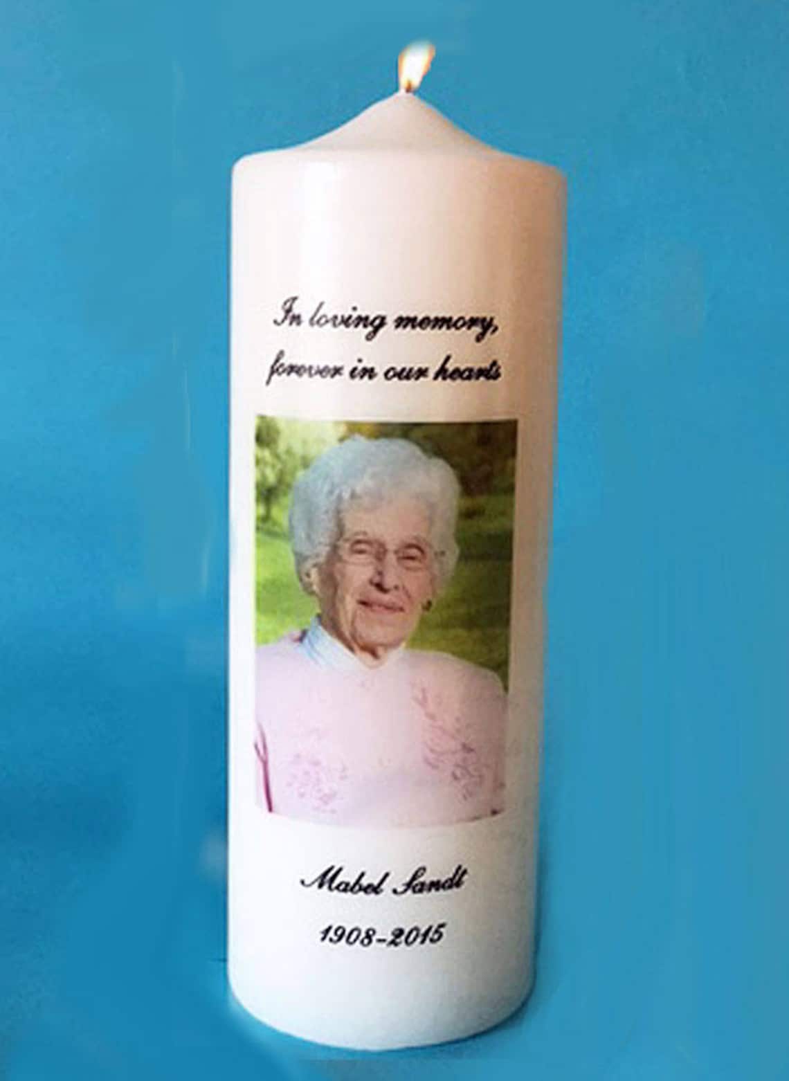 Memorial Candle With Photograph - Etsy