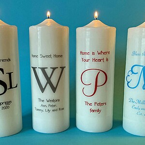 Monogrammed Candle Bold Font, Single Initial, Personalized, White or ...
